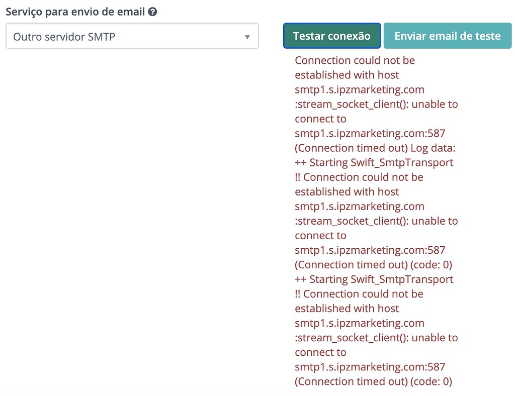 Mautic Erro Ao Conectar Com Smtp Após Ativar O Csf Smtp