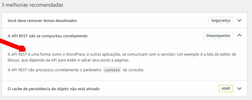 A API REST nao se comportou corretamente - Wordpress - Comunidade Gerenciando Web